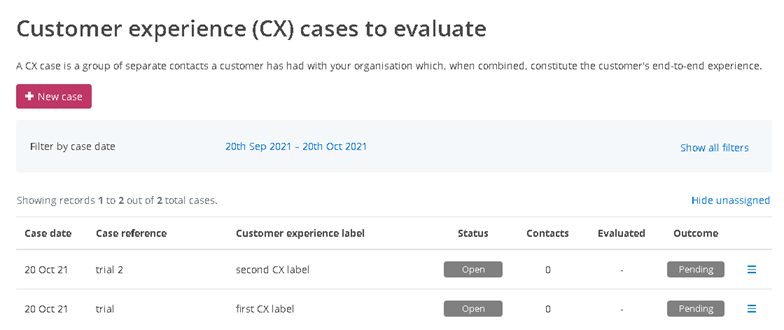 Evaluating an end-to-end customer experience | Puzzel Help Centre